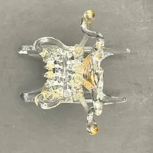 Accents | Vtg Hand Blown Spun Glass Rocking Chair Miniature Figurine ...